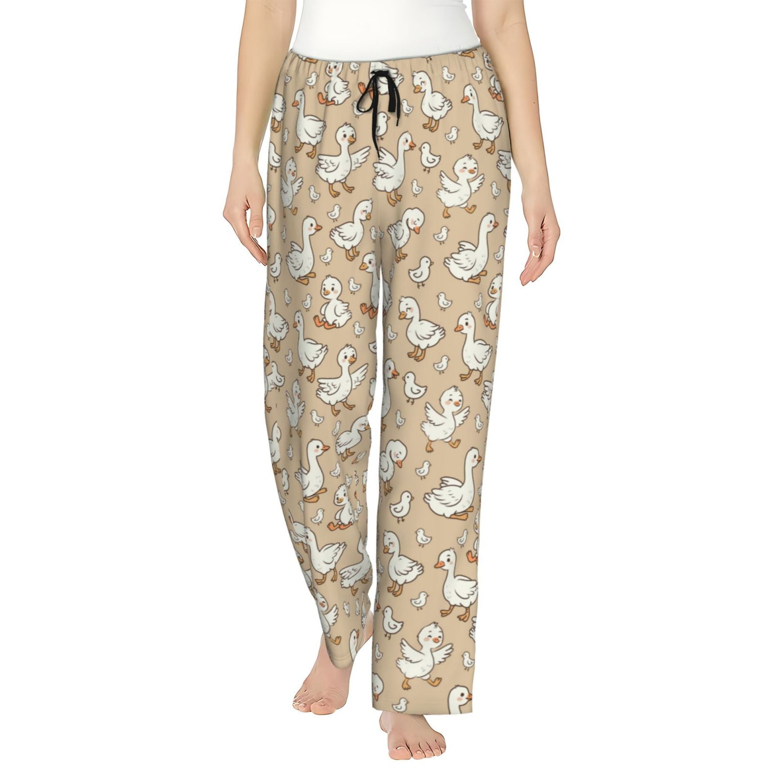 Daiia cute geese and chicks Pattern Women's Sleep Pant with Pockets and ...