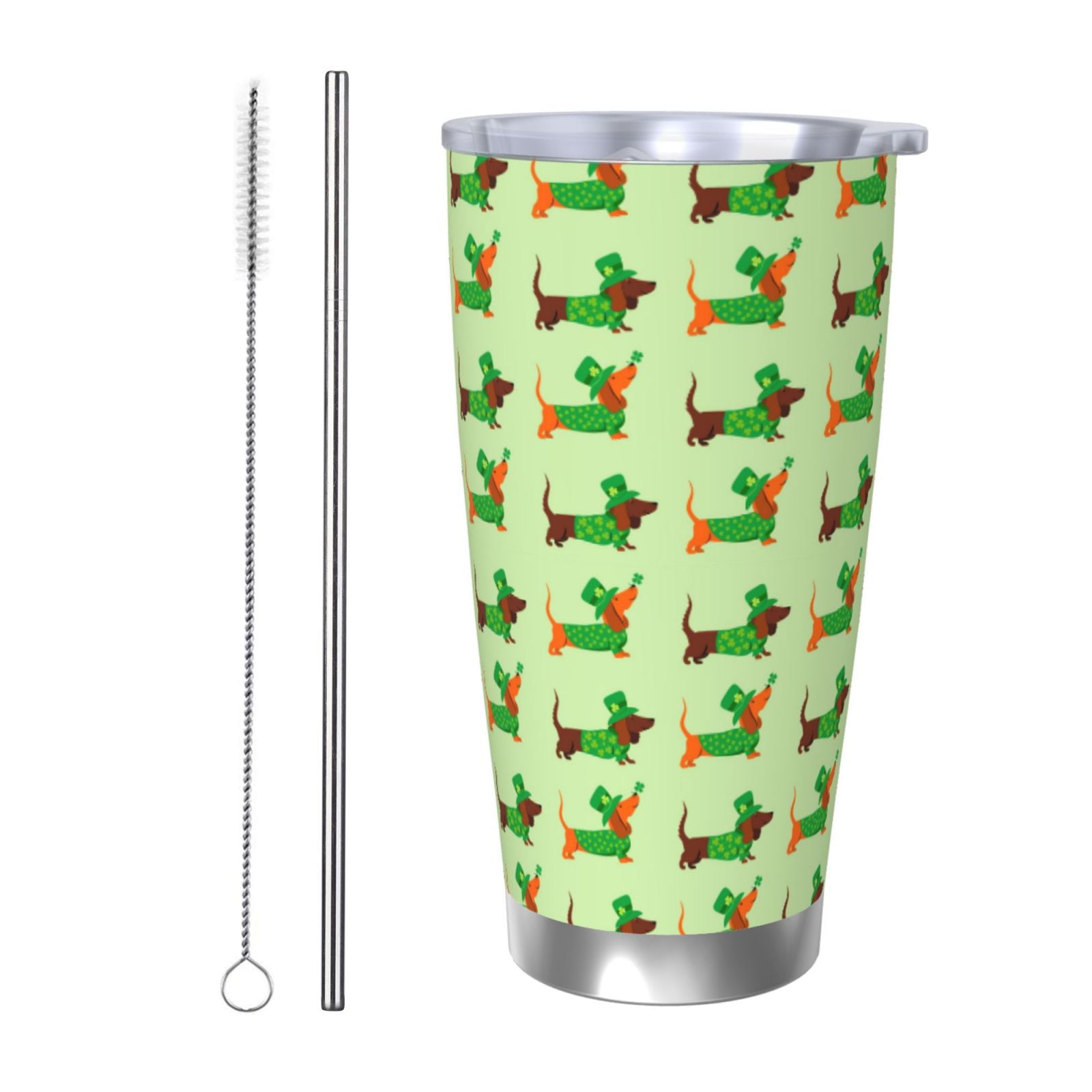 Daiia dogs St Patrick's Day Printed 20oz Insulated Coffee Cup with ...