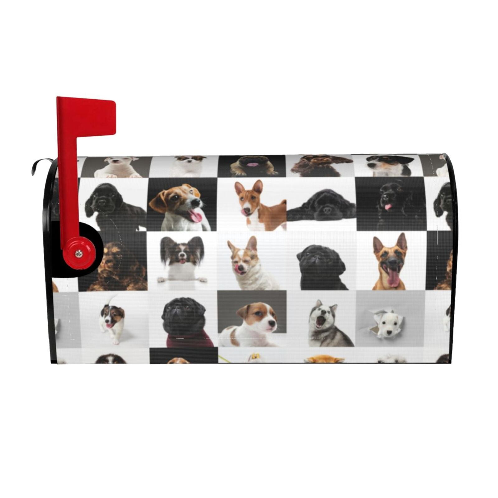 Daiia dogs pets collage Pattern Mailbox Cover , Magnetic Welcome ...