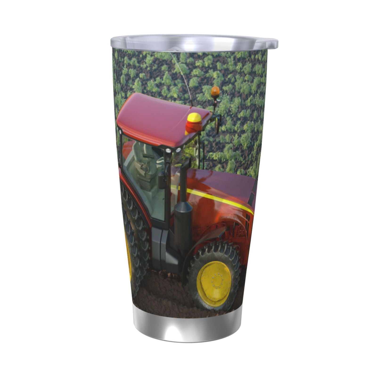 Daiia farm tractor Printed 20oz Insulated Coffee Cup with Straw Topper ...