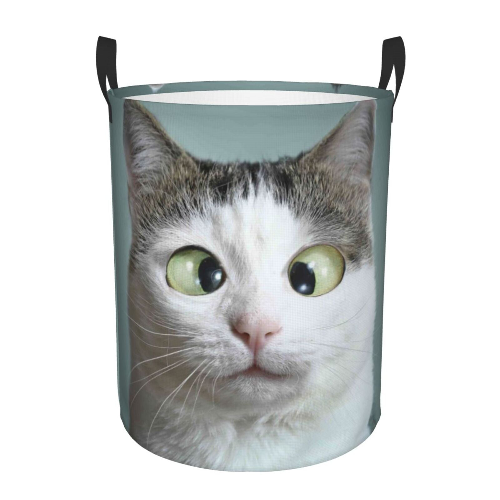 Daiia funny Cat Laundry Hamper With Handles Large Storage Basket/Toy ...