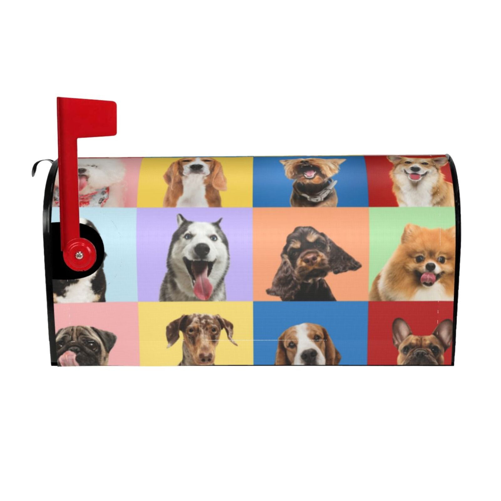 Daiia funny dogs Pattern Mailbox Cover , Magnetic Welcome Mailbox Wraps ...