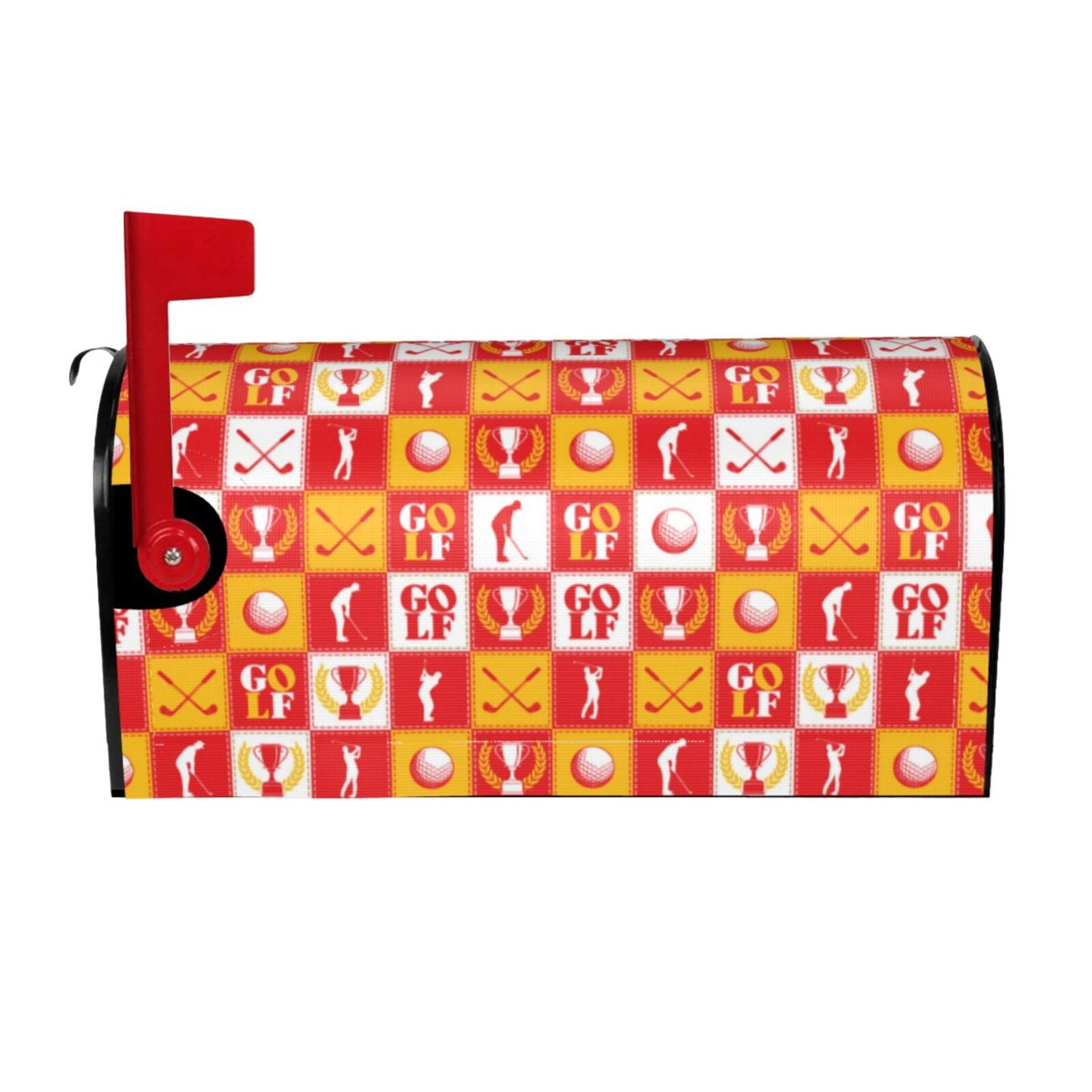 Daiia golf Pattern Mailbox Cover , Magnetic Welcome Mailbox Wraps Post ...