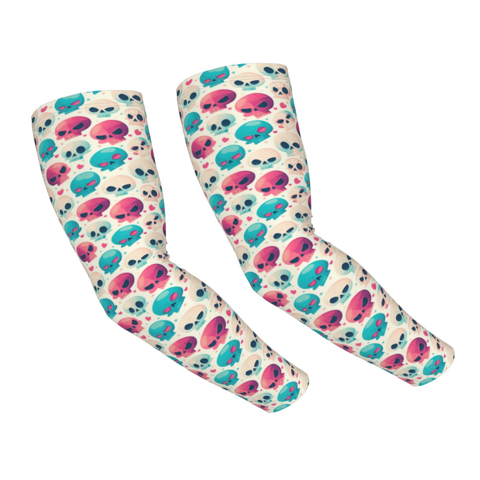 Daiia heart Skull cute UV Sun Protection Arm Sleeves - Cooling ...