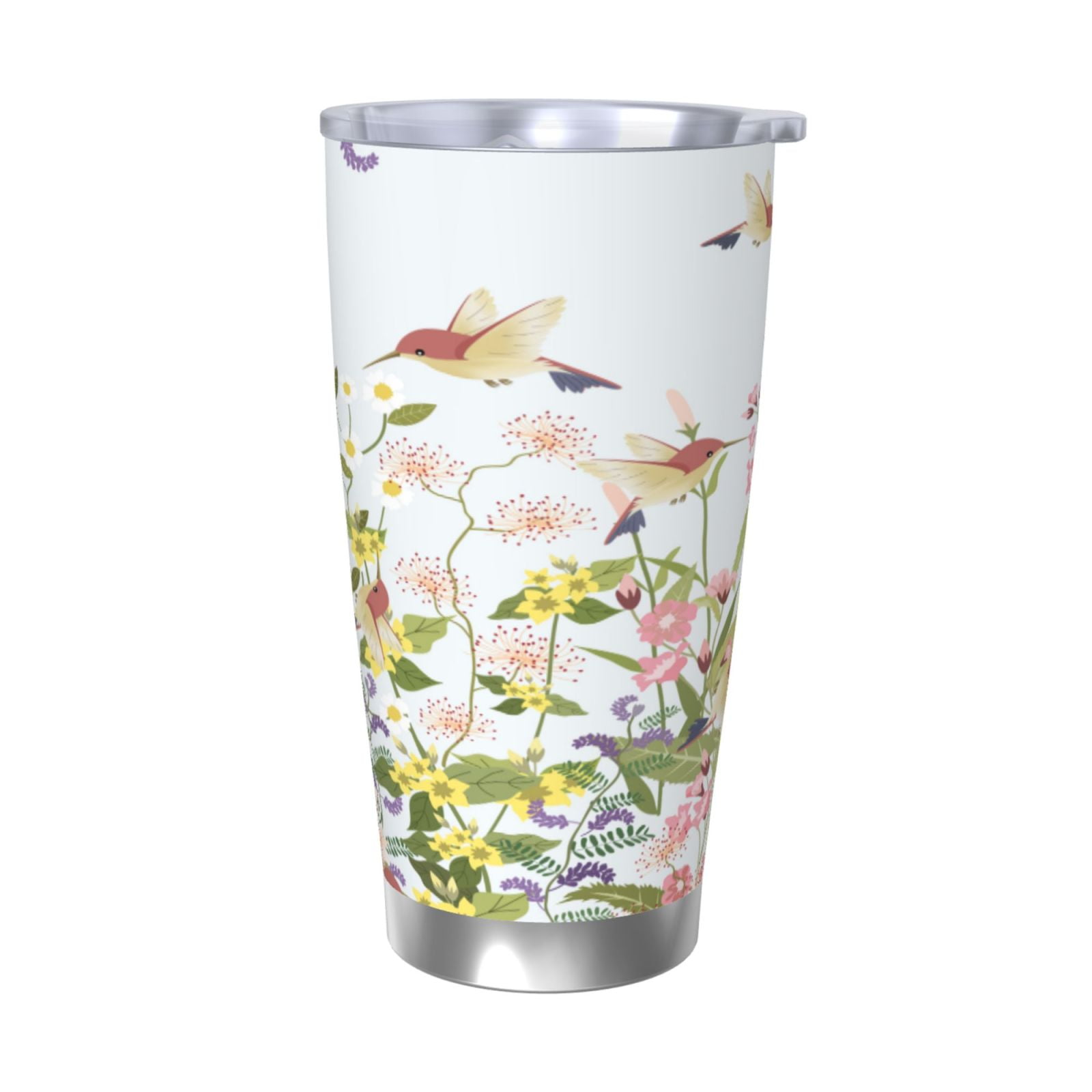 Daiia hummingbird in floral Printed 20oz Insulated Coffee Cup with ...