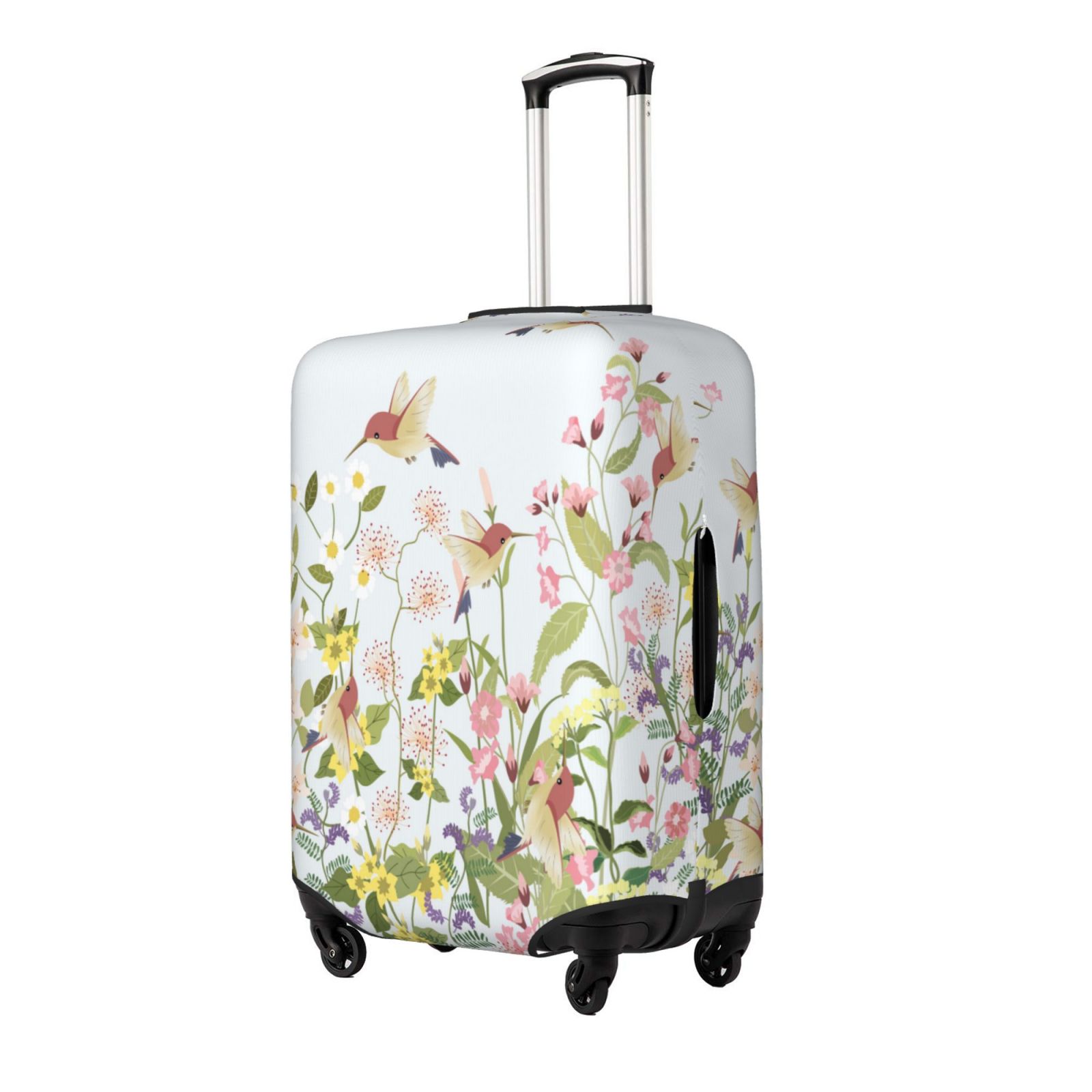 Daiia hummingbird in floral Luggage Cover, Thickened Washable Travel ...