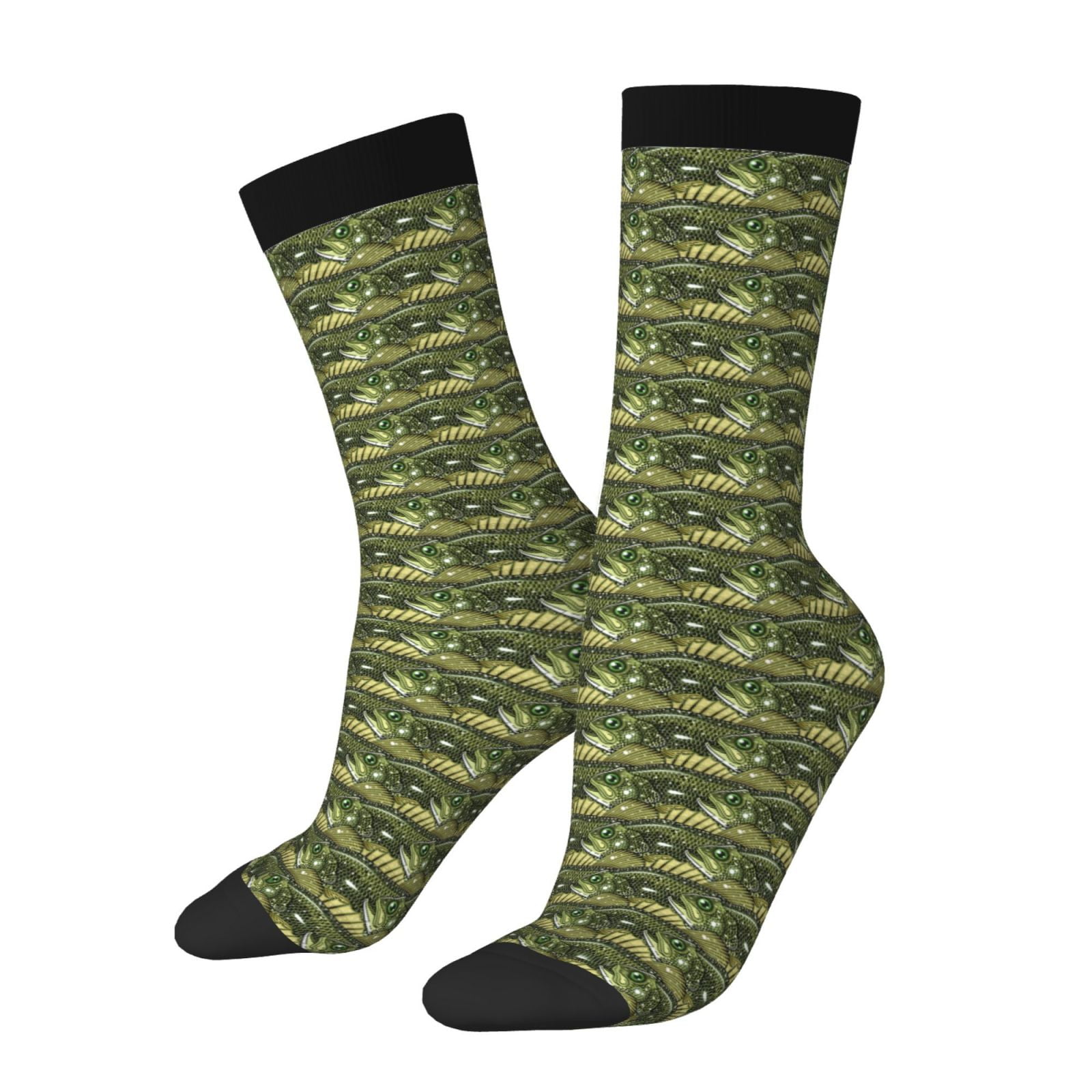 Daiia largemouth bass Print Crew Socks – Soft Breathable Long Socks for ...