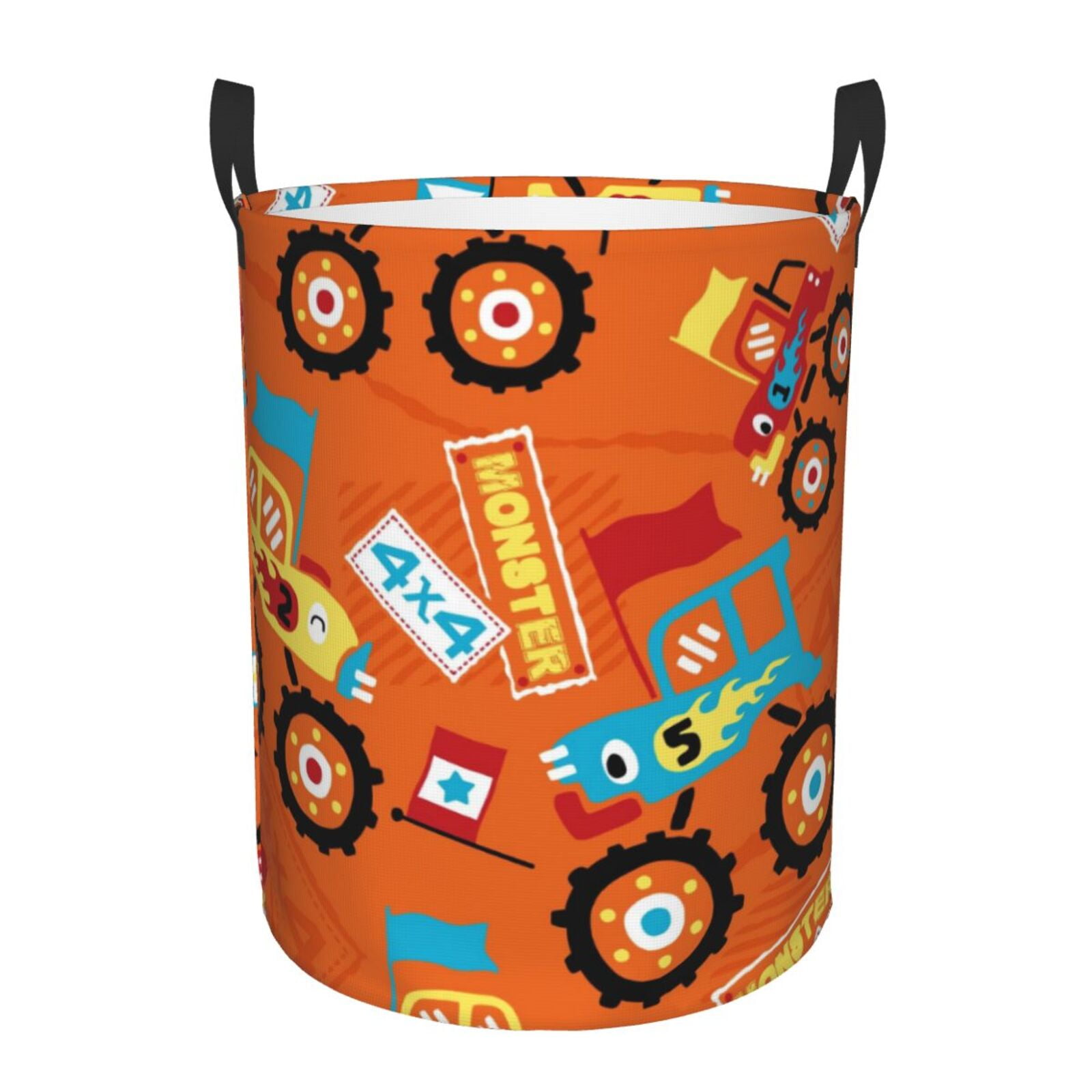 Daiia monster Truck Laundry Hamper With Handles Large Storage Basket ...