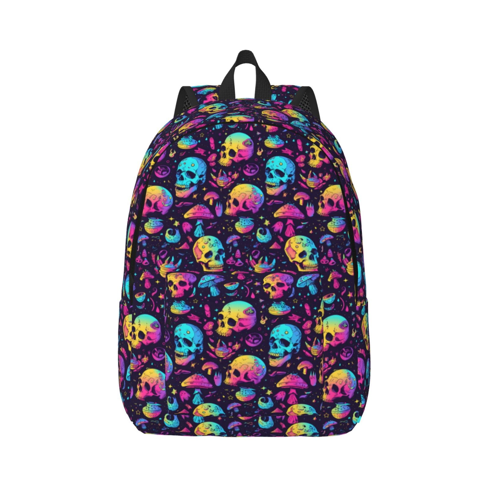 Daiia mushroom Skull star Vintage Canvas Backpack for Men and Women ...