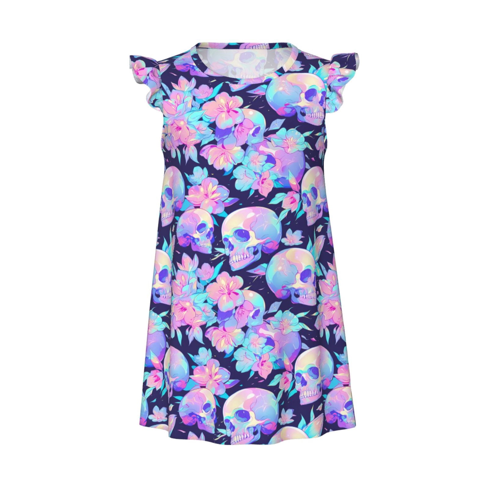Daiia pinkk flower crystal Skull Girls Nightgowns, Unicorn Nightgown ...