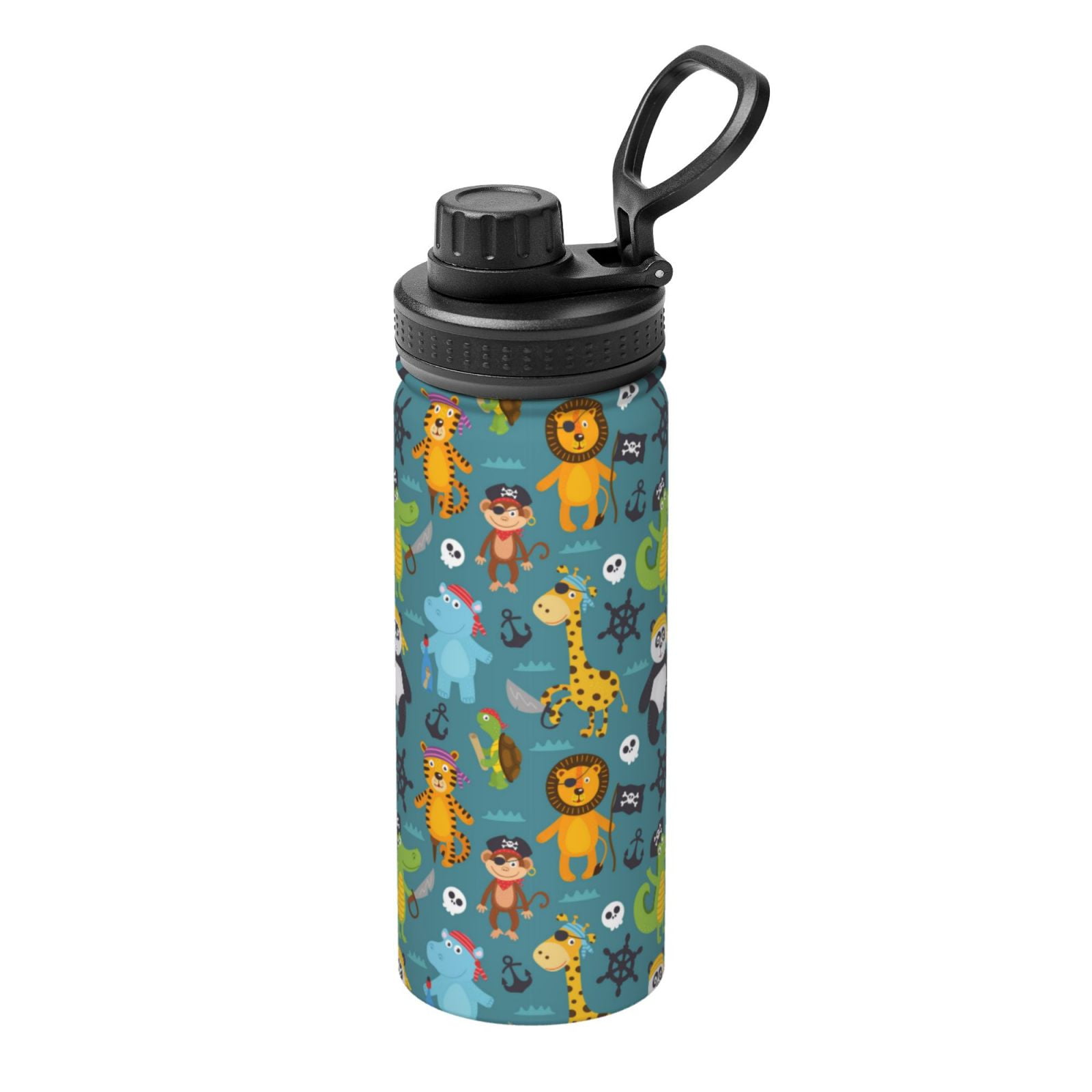 Daiia pirates animals Printed 18 OZ Sports Insulated Kettle Drinking ...