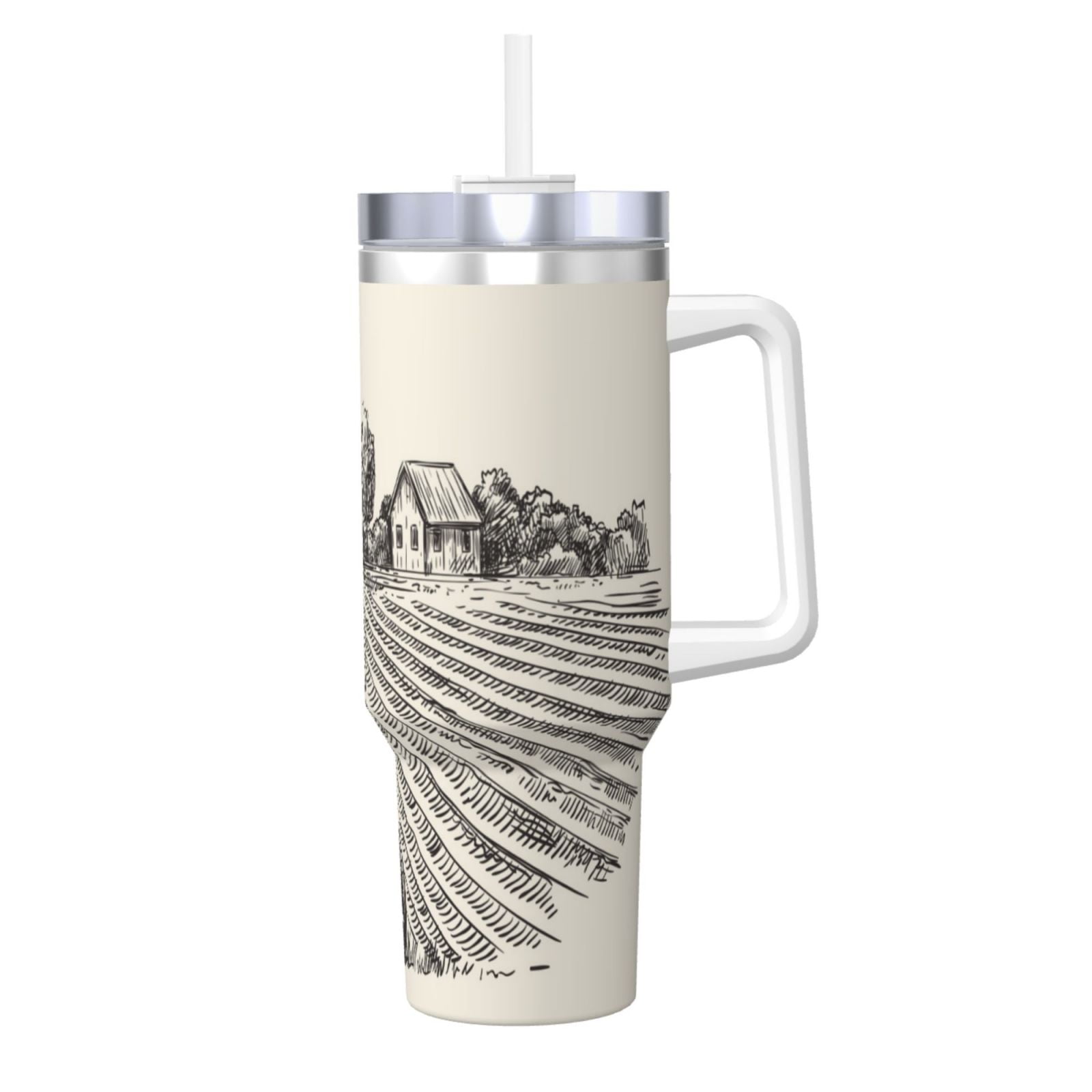 Daiia retro tractor Printed 40 oz Tumbler with Handle,Ice Bully ...