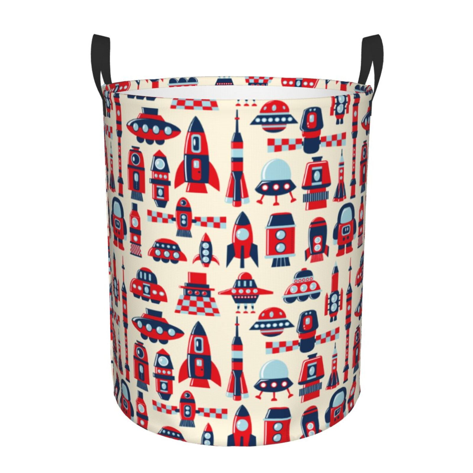 Daiia rocket Pattern Laundry Hamper With Handles Large Storage Basket ...