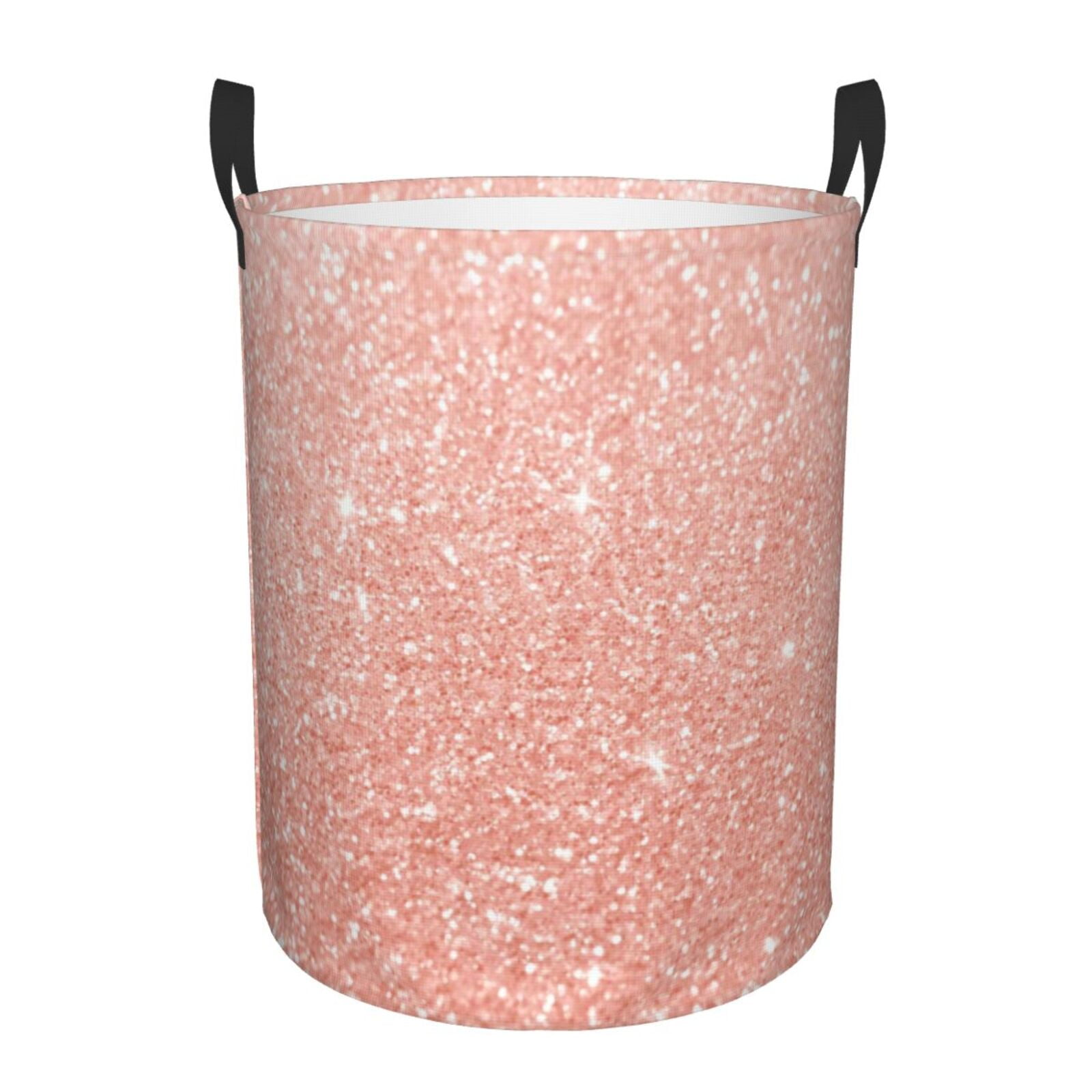 Daiia rose Gold Glitter Laundry Hamper With Handles Large Storage ...