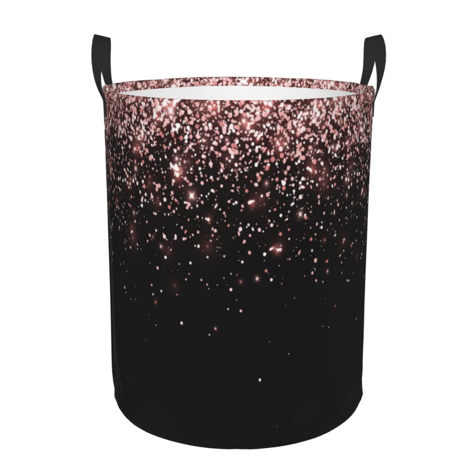 Daiia rose Gold Glitter1 Laundry Hamper With Handles Large Storage ...