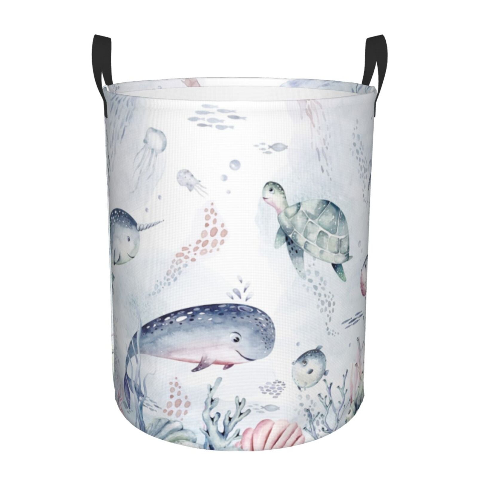 Daiia sea Animals Laundry Hamper With Handles Large Storage Basket/Toy ...
