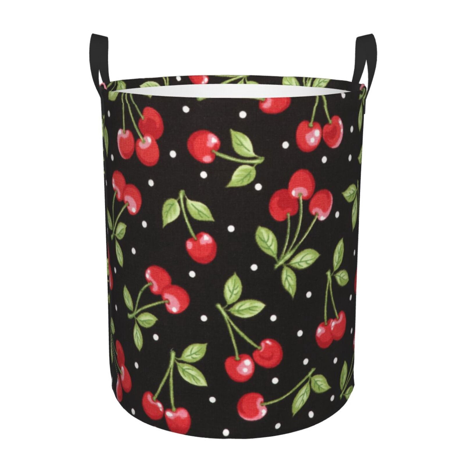 Daiia sweet Red Cherry Laundry Hamper With Handles Large Storage Basket ...