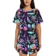 Daiia whale fish octopus Pattern Womens Pajama Sets Short Sleeve ...