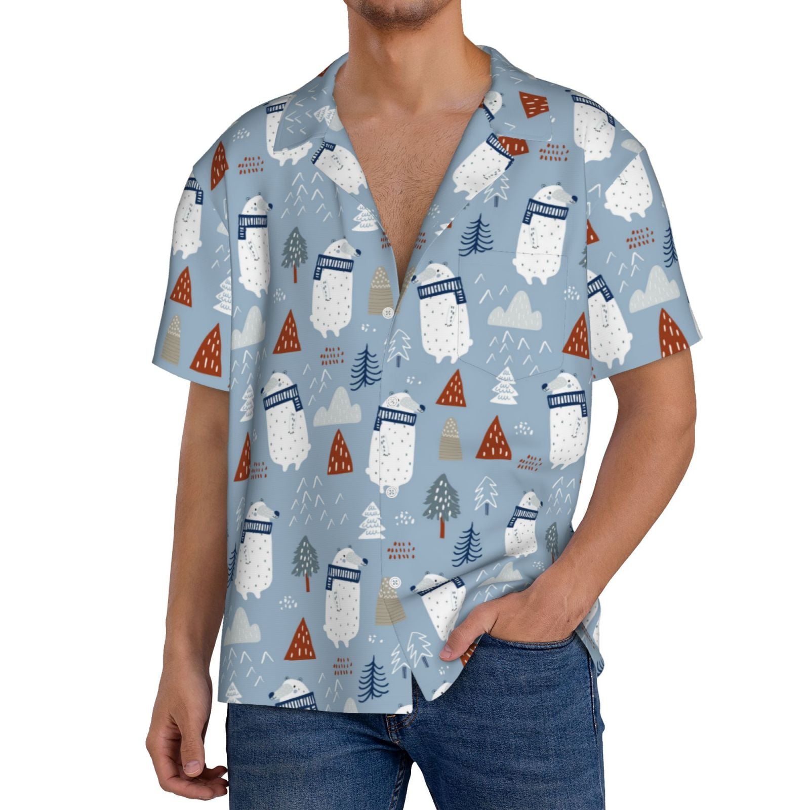 Daiia winter Scarf beer Men's Linen Shirts Short Sleeve Casual Shirts ...