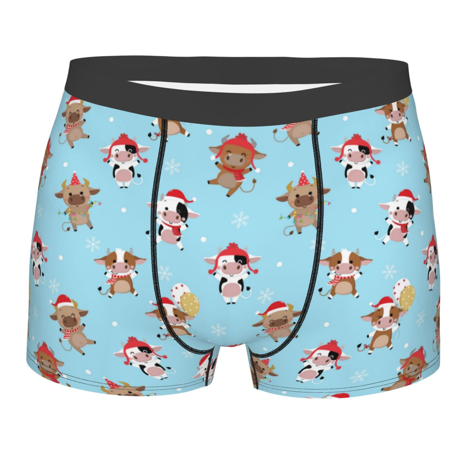 Daiia winter cow cute Men's Underwear Boxer Briefs, Cotton Stretch ...
