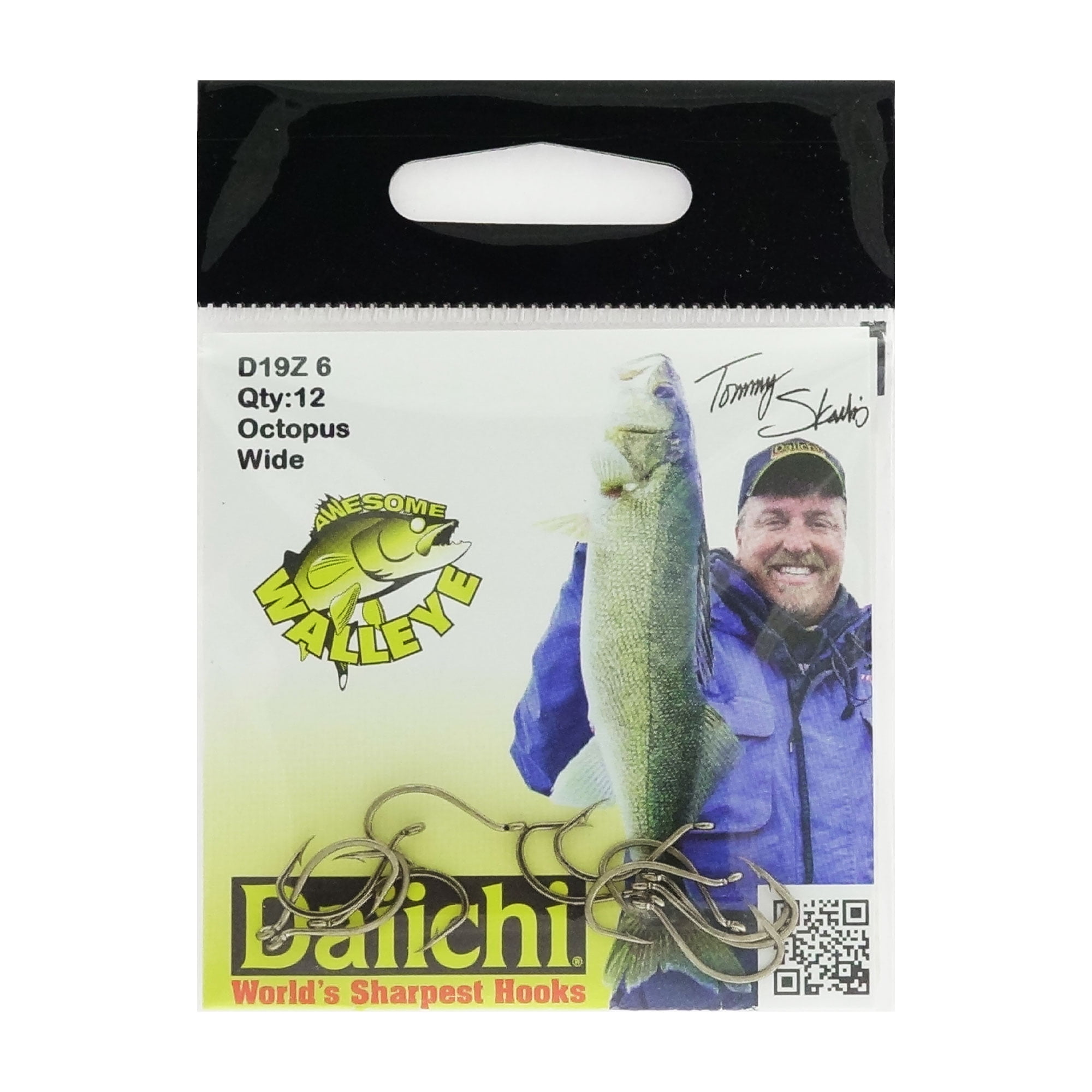 Daiichi Black Nickel Walleye Fishing Hook Size 6 High-Carbon Steel ...