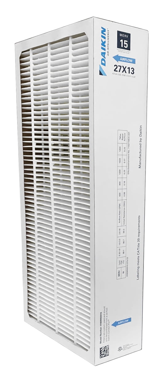 Daikin 0160M00016 - 13" x 27" x 5" Pleated MERV 15 Replacement Filter ...