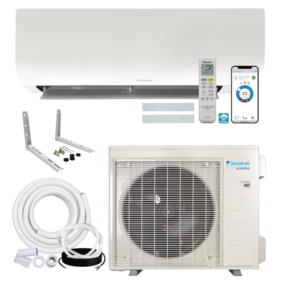 Daikin 12,000 BTU 20 SEER2 Aurora Low Ambient Ductless Mini Split Air ...