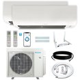 Daikin 24,000 BTU (9K + 18K) 21SEER2 Dual Zone Mini Split Wi-Fi Enabled ...