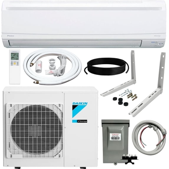 Daikin 24,000 LV Series 19.5 SEER2 Ductless Mini Split Heat Pump System ...