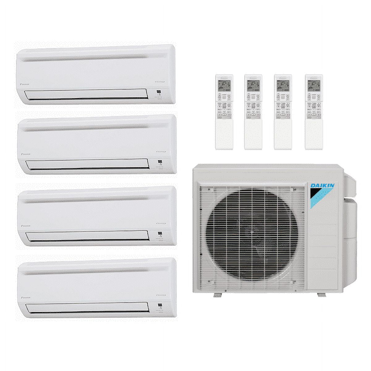 Daikin 47,000 Btu 20.2 Seer 4-Zone Mini Split Heat Pump System - 7K-7K-15K-18K - 5MXS48TV-(2 ...