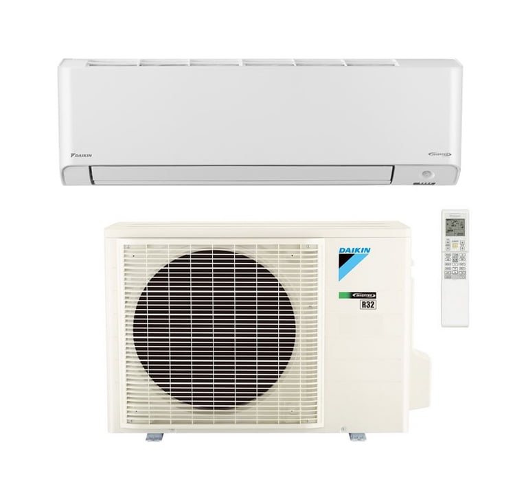 Daikin Atmosphera 24,000 Btu 22 SEER2 R-32 Ductless Hyper Heat Mini Split Heat Pump System ...