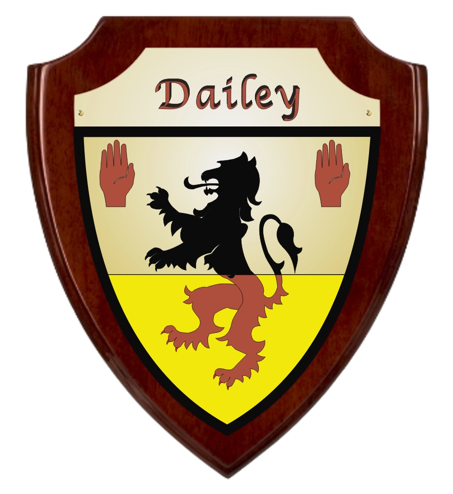 Dailey Irish Coat of Arms Shield Plaque - Rosewood Finish - Walmart.com