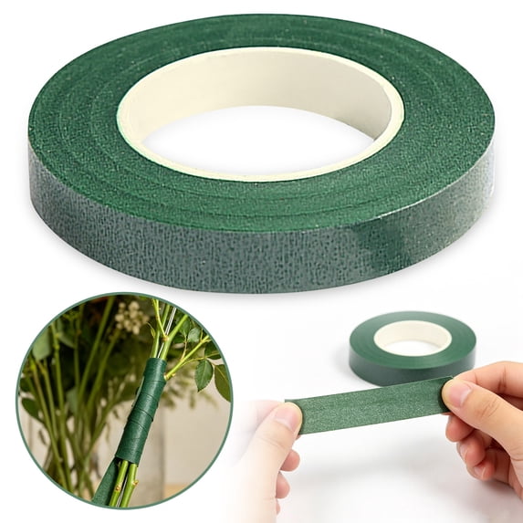 Dailihome Dark Green Floral Tape, Self Adhesive Paper Tape for Bouquet ...