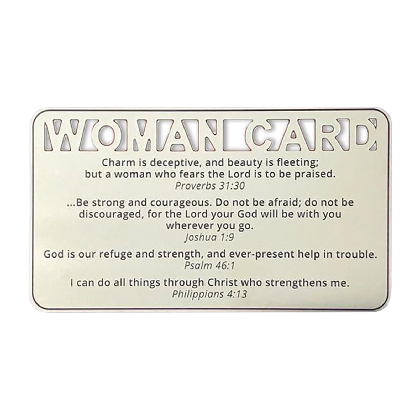 Dailin Men And Women Verse Prayer Cards Metal Wallet Card Inspirational ...