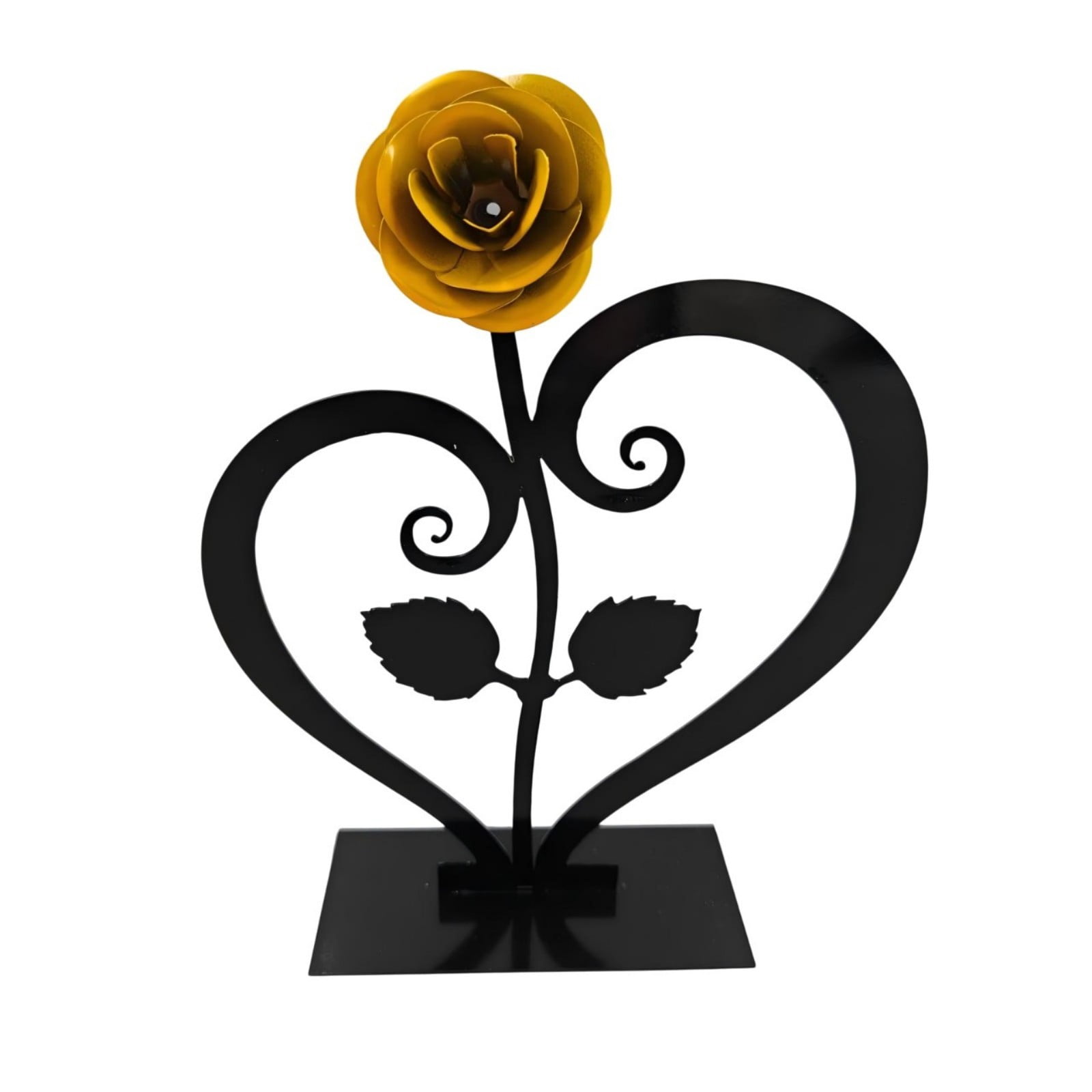Dailin Metal Rose With Heart Shaped Stand Unique Valentine’s Day For ...