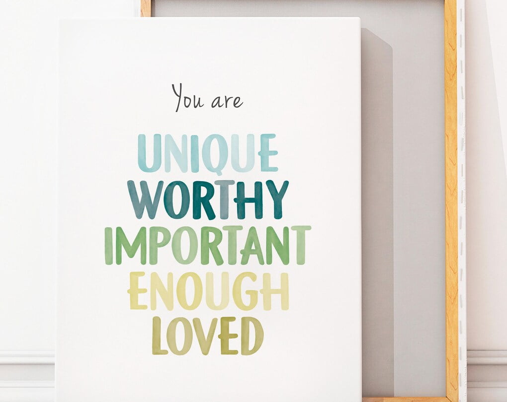 Daily Affirmation, Self Love, Self Esteem, Counselor Office Decor ...