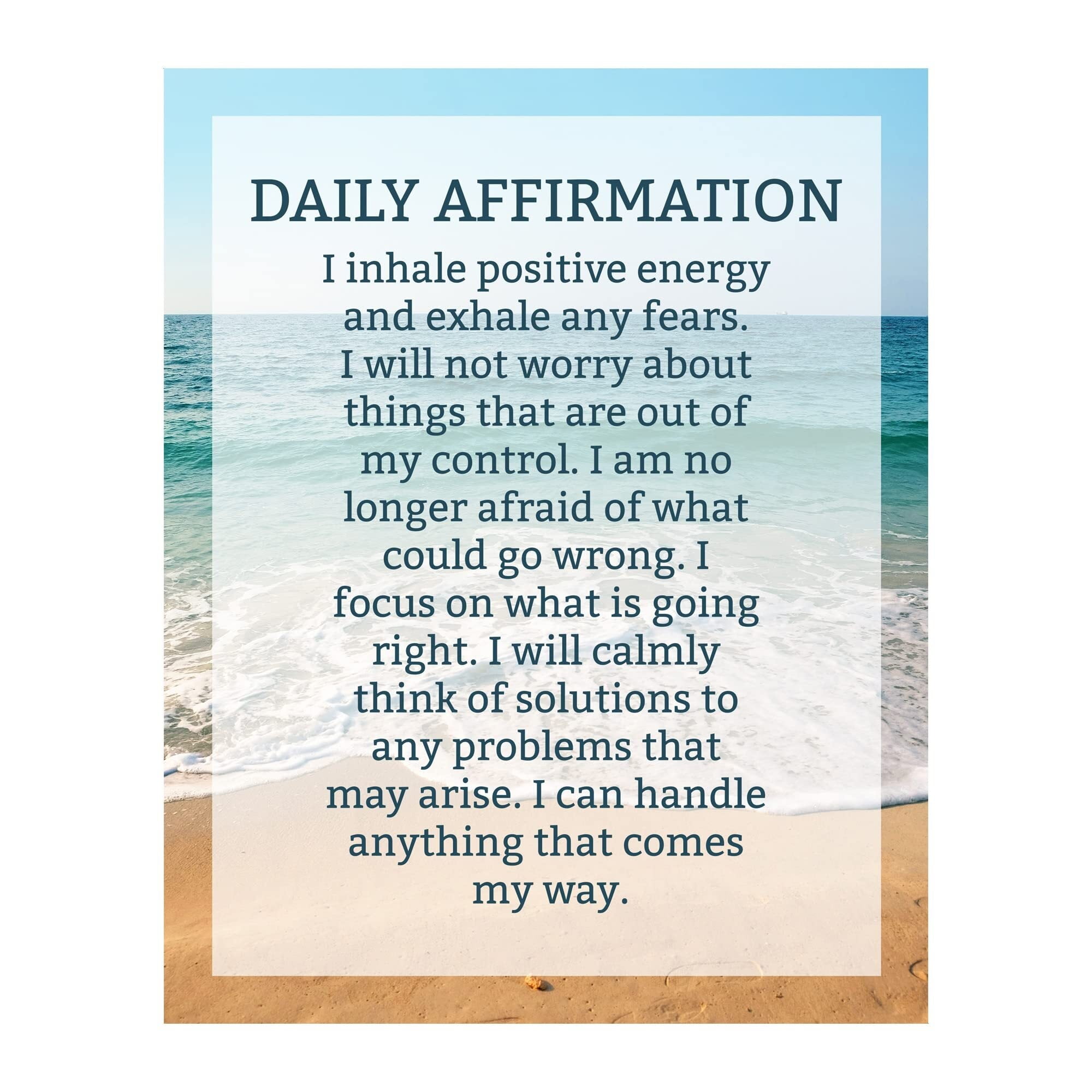 Daily Affirmations Poster - Motivational Self Talk - Inspirational Wall ...