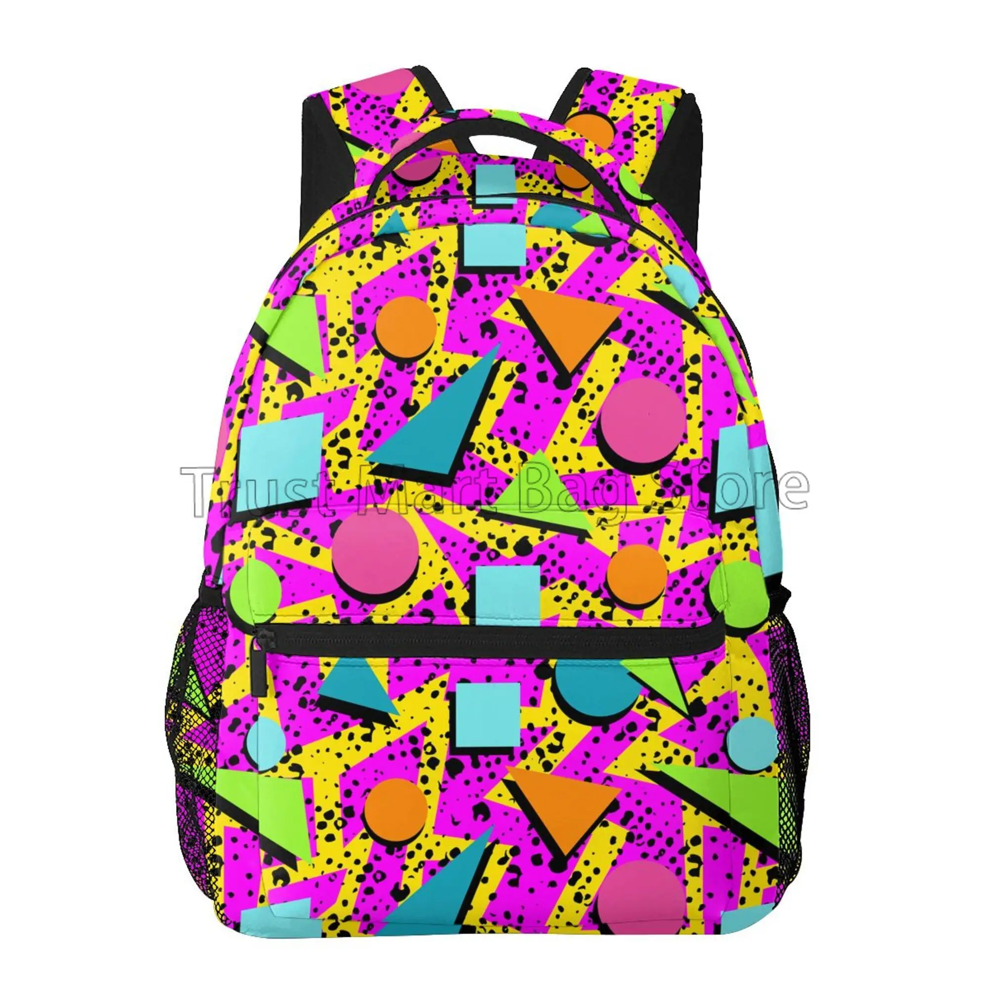 Daily Backpack Funny Retro 80s 90s Icons Backpacks Travel Laptop ...