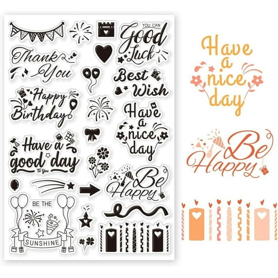 Daily Blessings Clear Stamps for Cards Making Blessings Words Clear ...