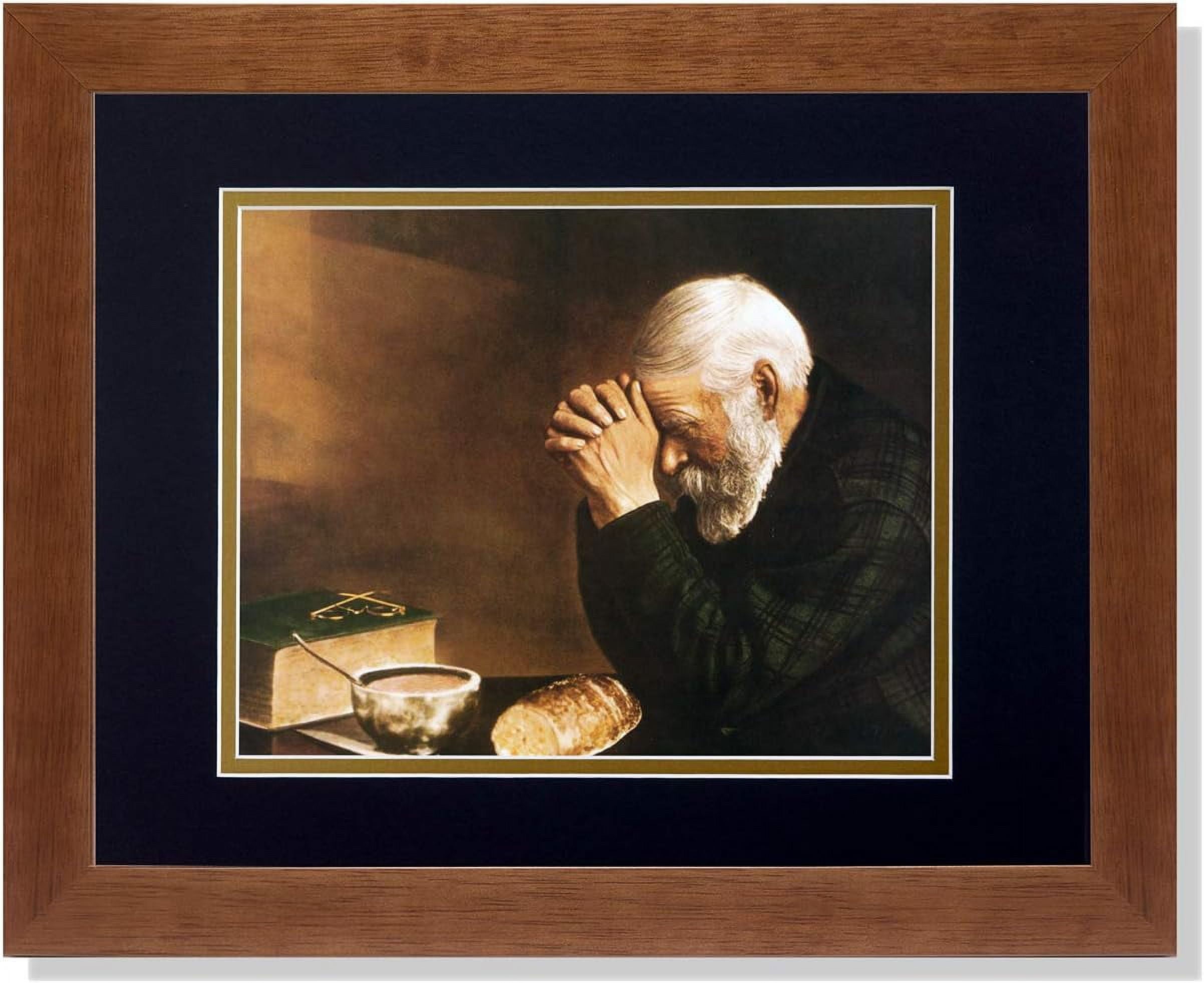 Daily Bread Man Praying at Table Grace by Engstrom Religious Art Honey ...