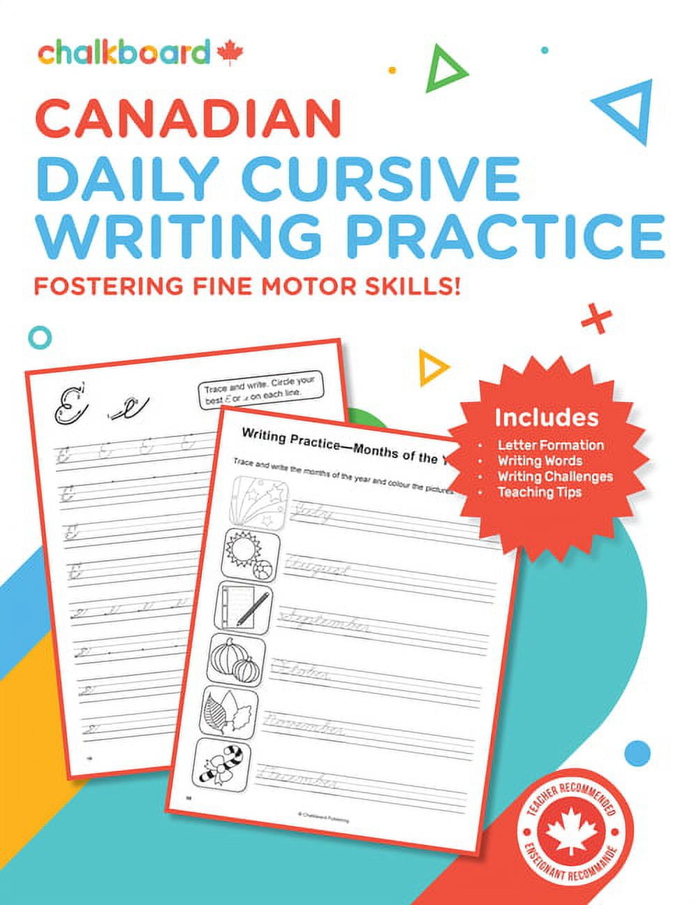 Daily Cursive Writing Practice: Canadian Daily Cursive Writing Practice ...