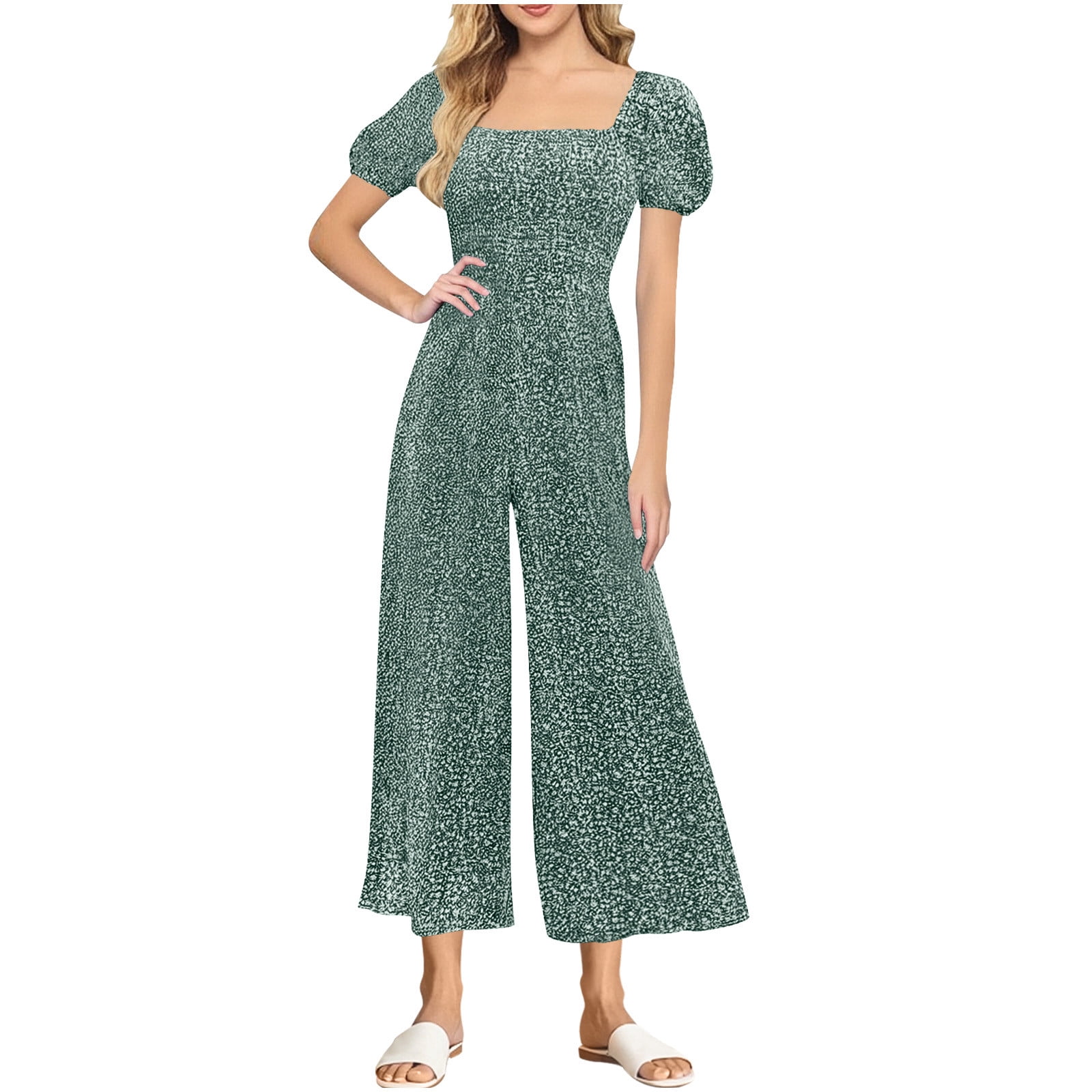 Daily Deal! Kilaqueen Lightweight Jumpsuits for Women Fashion Puff ...