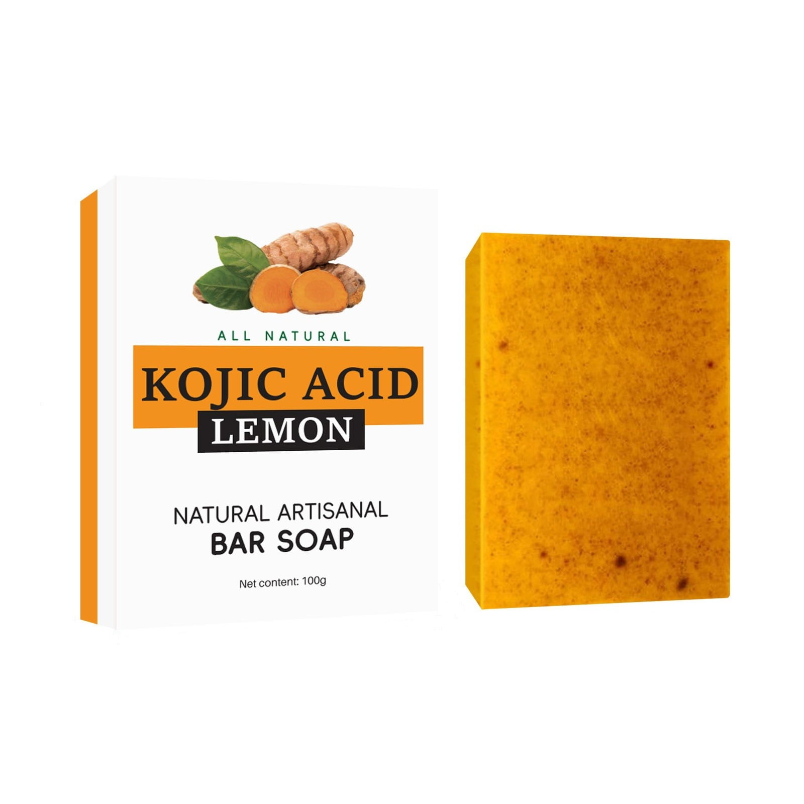 Daily Deals 1 Pc Turmeric Lemon Soap, Handmade Cold Process Soap, Kojic ...