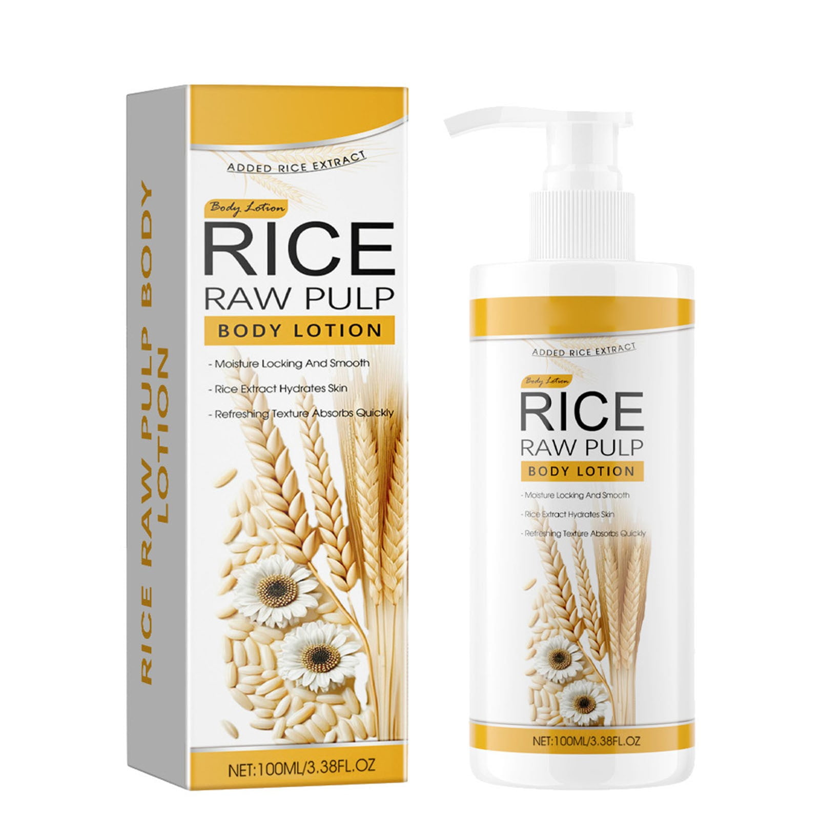 Daily Deals 100ml Rice Pulp Body Lotion, Brightens & Moisturizes Dry ...