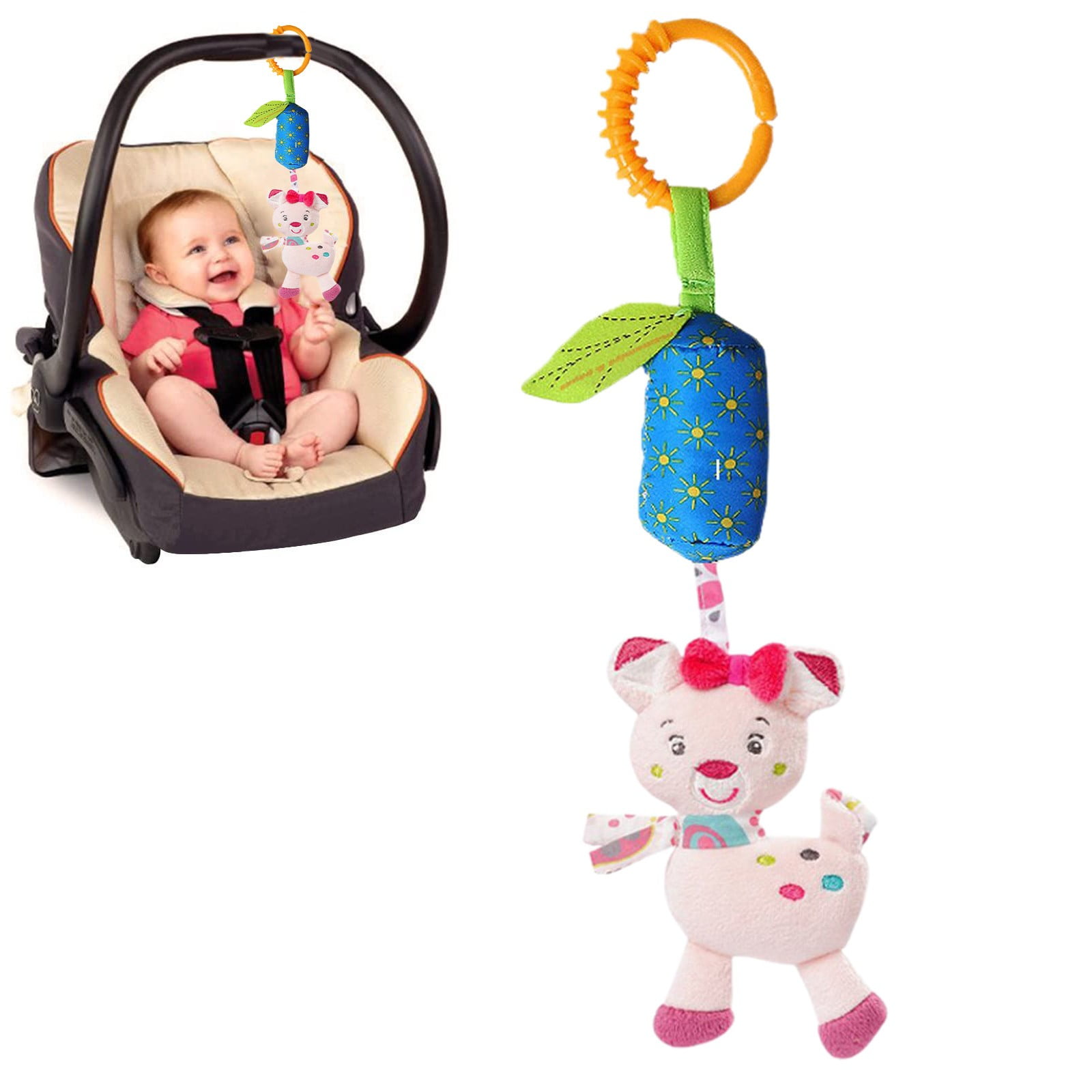 Daily Deals！Baby Crib HangIng Rattle Toys，Soft Plush Music Activity ...