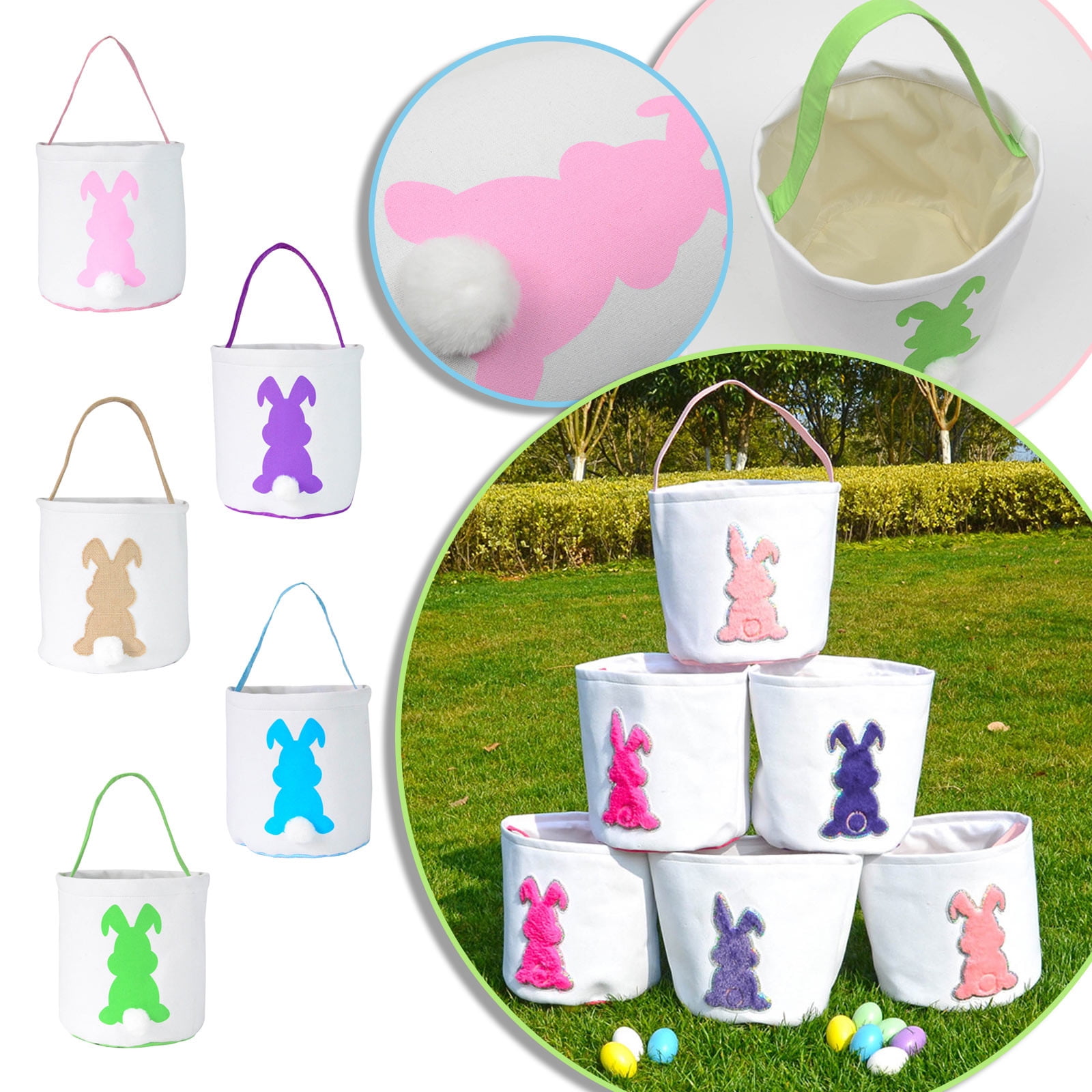 Daily Deals Clearance! Easter Candy Basket Bunny Easter Basket with ...