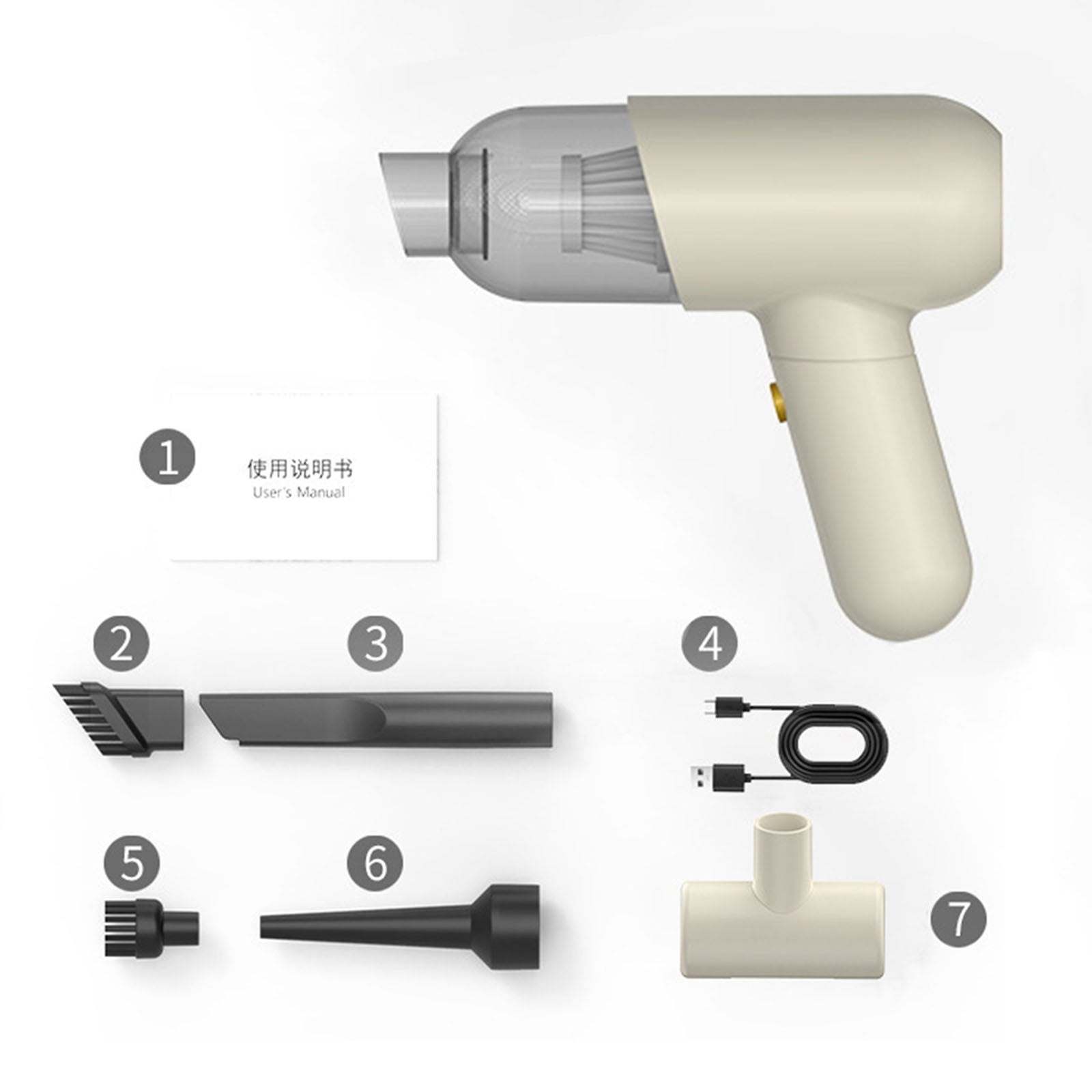 Daily Deals Here, High-Power Wireless Car Vacuum, Dual-Suction Wet Dry ...