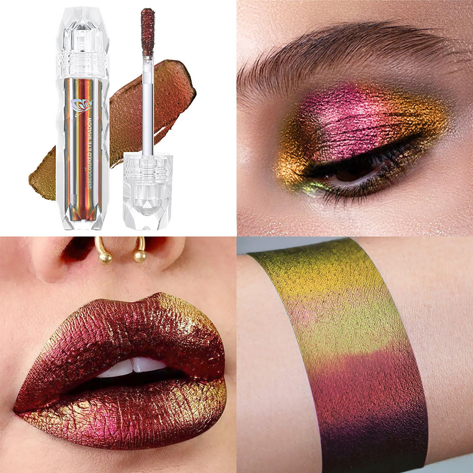 Daily Deals！ Metallic Liquid Chameleon Eyeshadow, Multi-Dimensional Eye Looks, Long-Lasting ...