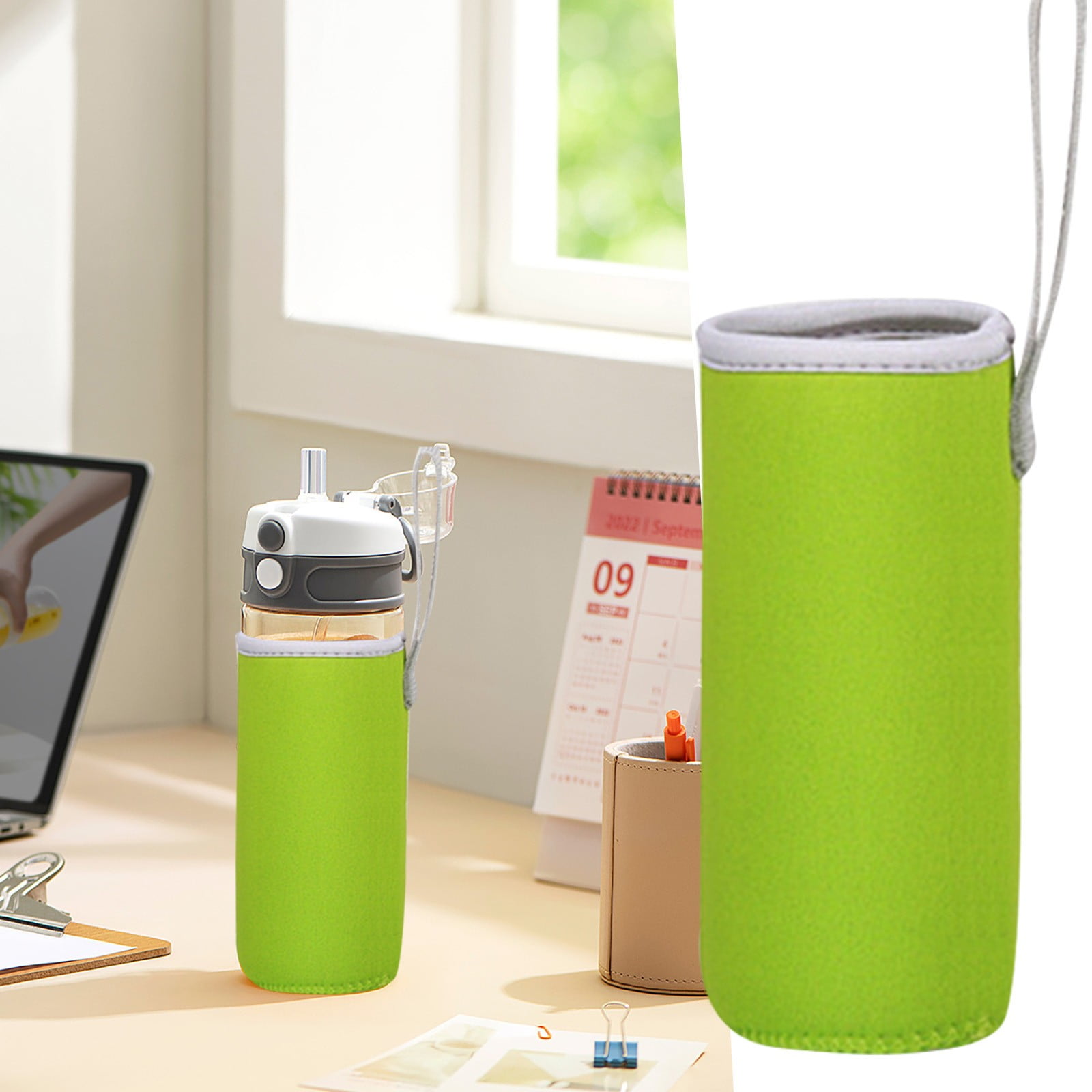 Daily Deals! Neoprene Water Bottle Sleeve By Ljxge Anti-Slip Embossed ...