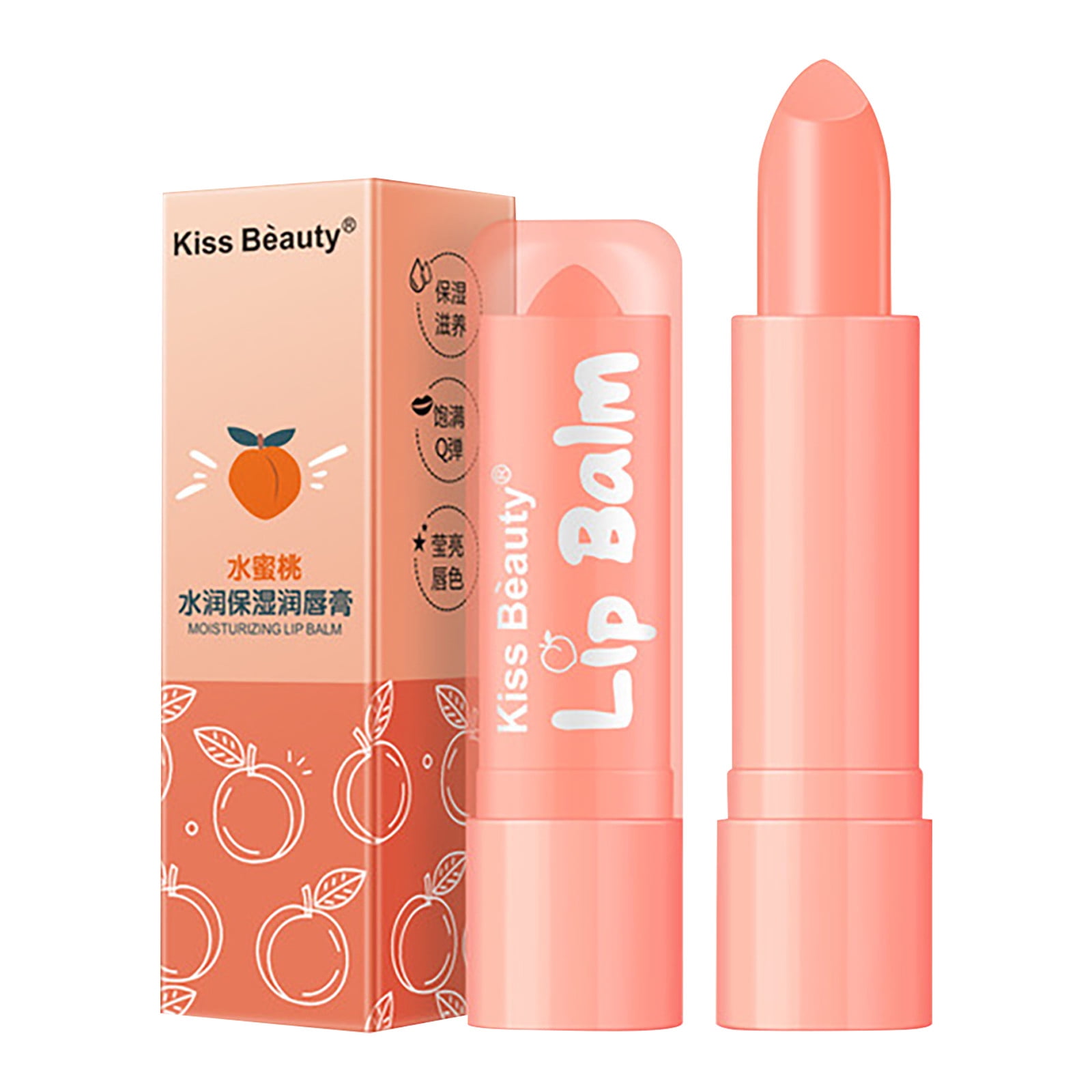 Daily Deals Peach Lip Balm, Moisturizing Lip Care Balm for Soft, Smooth ...